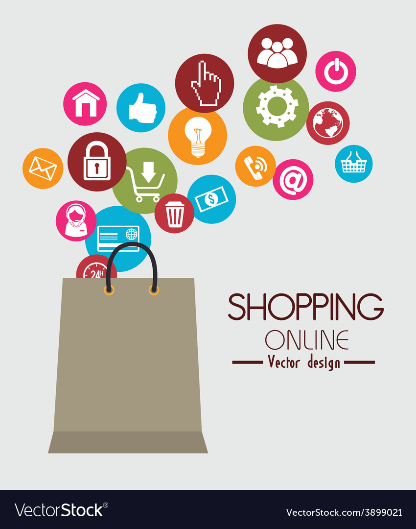 Shopping design Royalty Free Vector Image - VectorStock