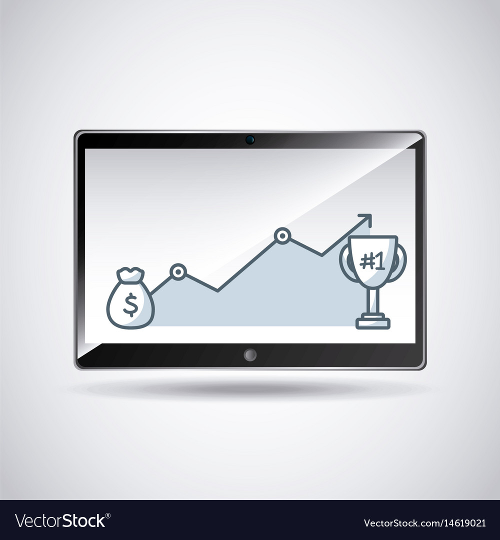 Tablet technology device icon Royalty Free Vector Image