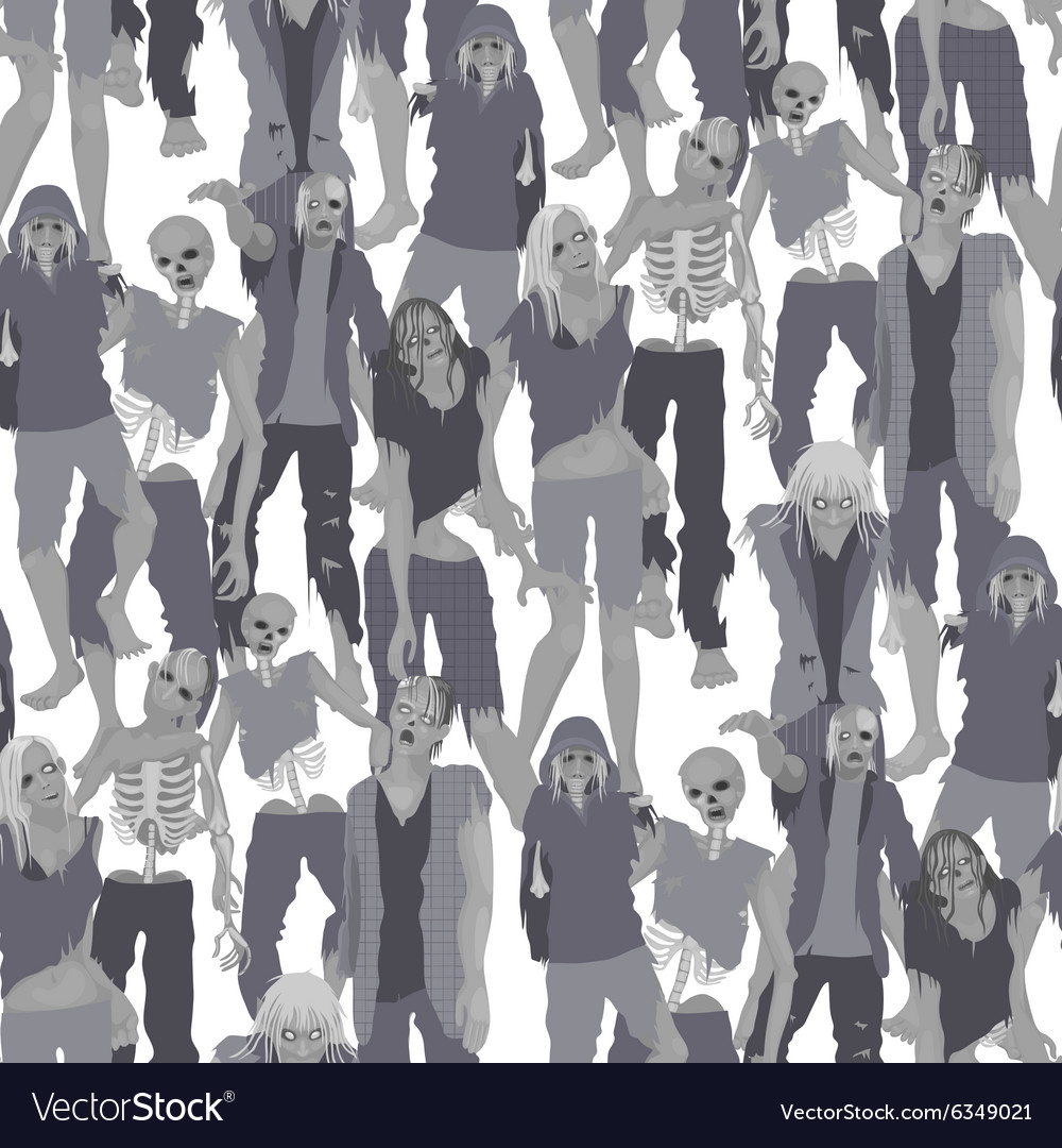 Zombie seamless pattern Royalty Free Vector Image