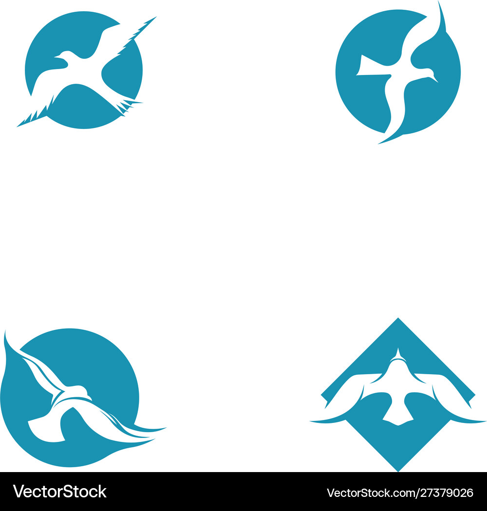 Bird fly logo template Royalty Free Vector Image