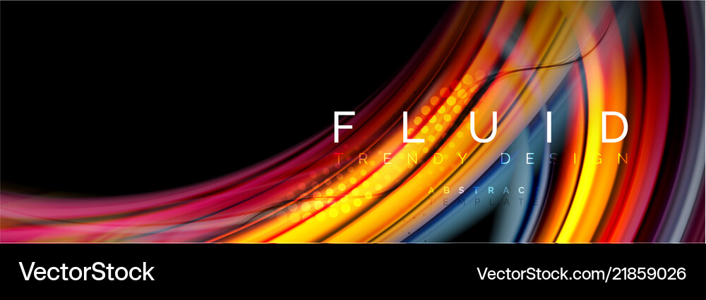 Flowing glowing color motion concept trendy Vector Image