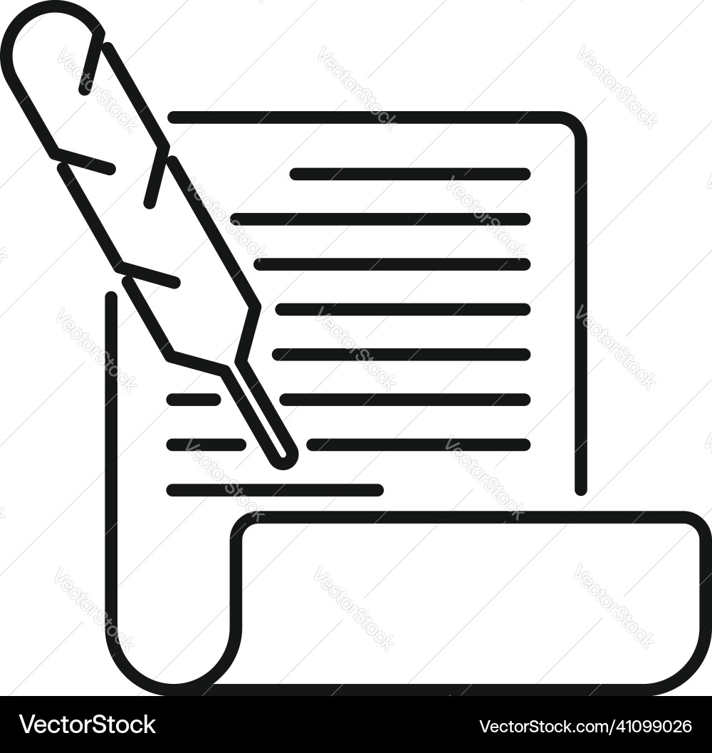 Scenario writing icon outline film Royalty Free Vector Image