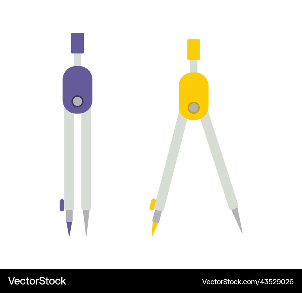 Stationary compass for education school or office Vector Image