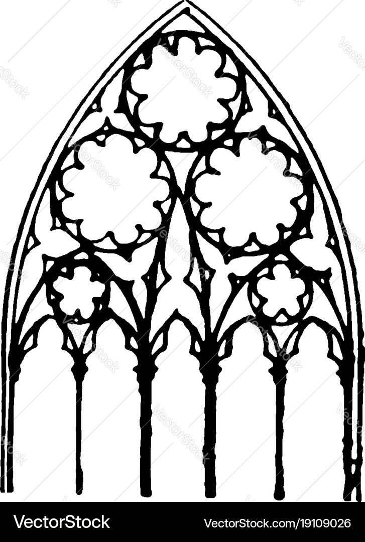 Tracery openwork screens vintage engraving Vector Image