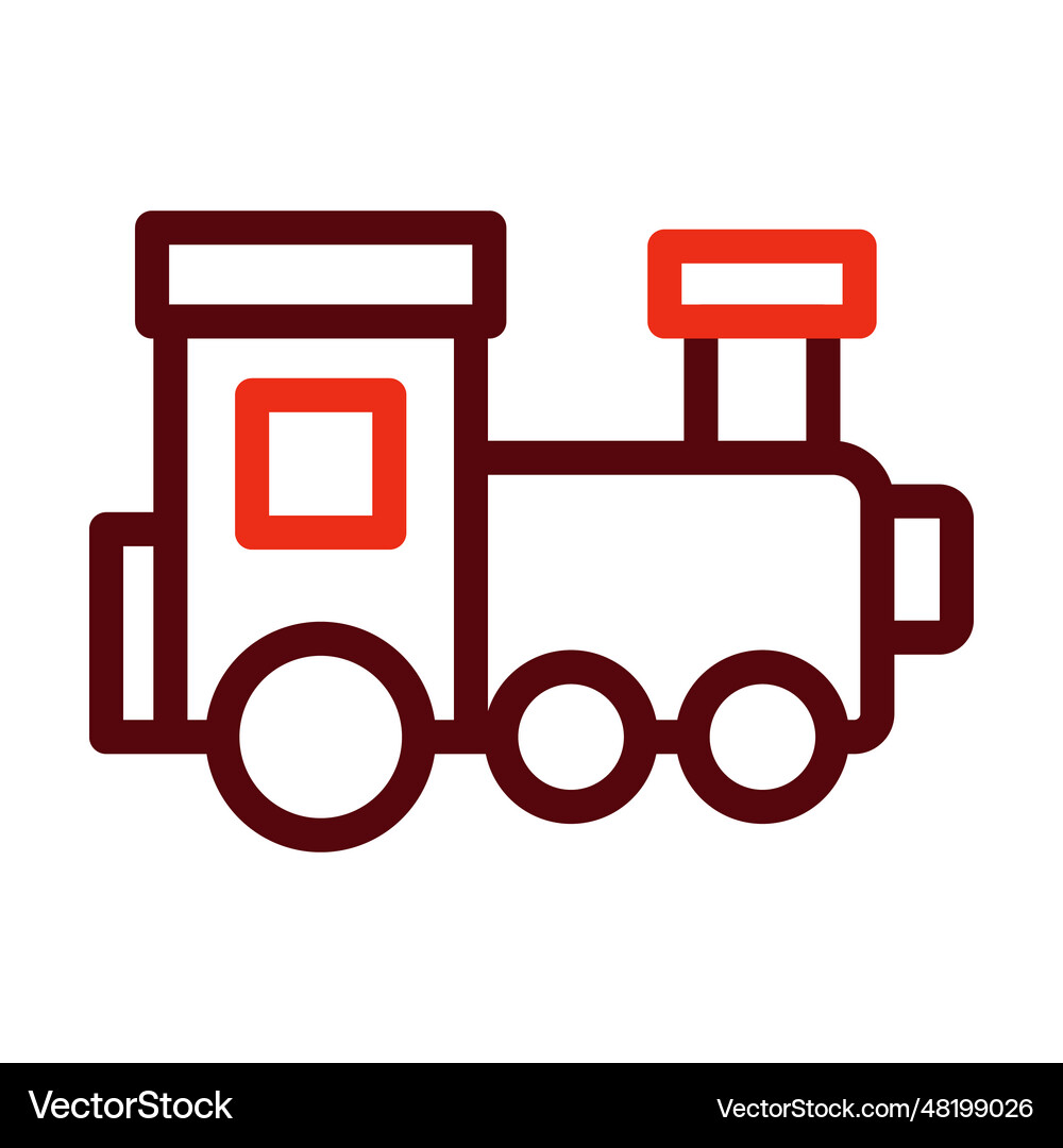Train glyph two color icon for personal and Vector Image