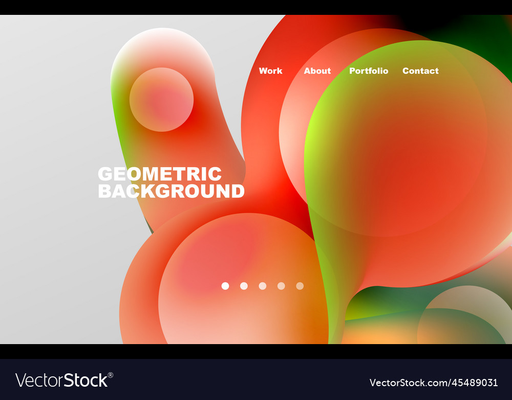 Abstract liquid background for your landing page Vector Image