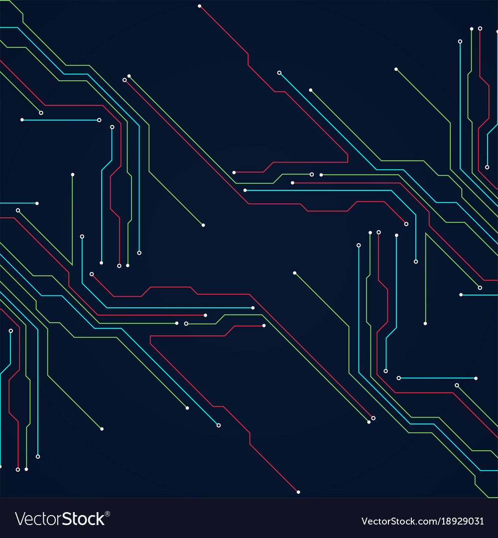 Abstract technology circuit board communication Vector Image