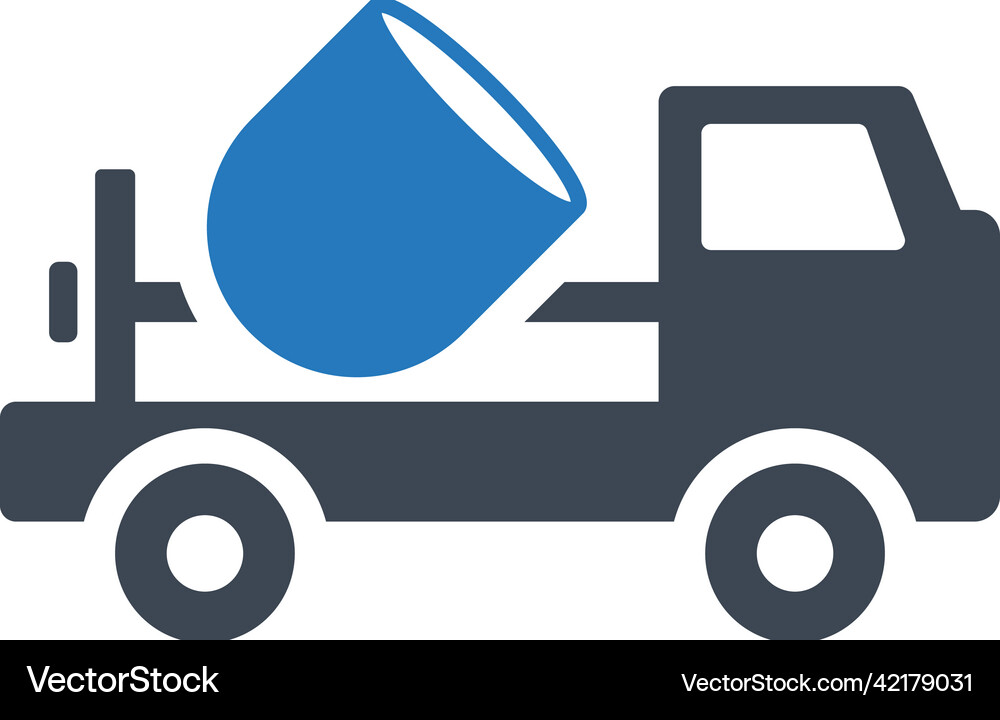 Cement mixer truck icon Royalty Free Vector Image