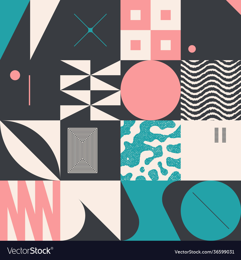 Digital collage pattern design Royalty Free Vector Image