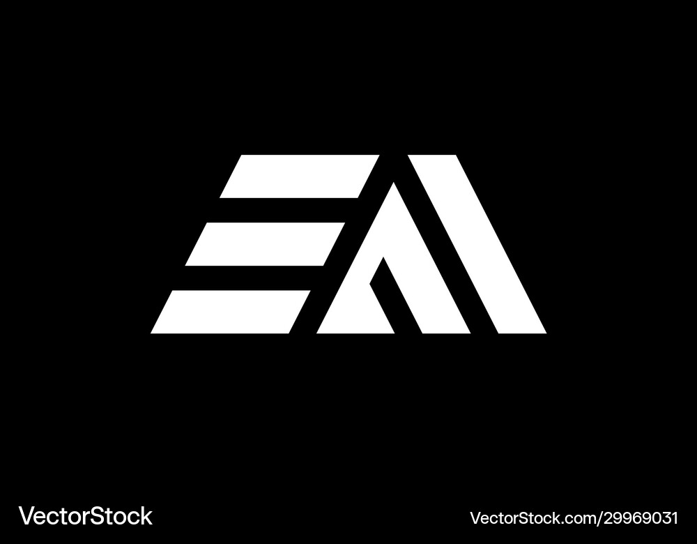 E a letter logo design modern minimalist letters Vector Image