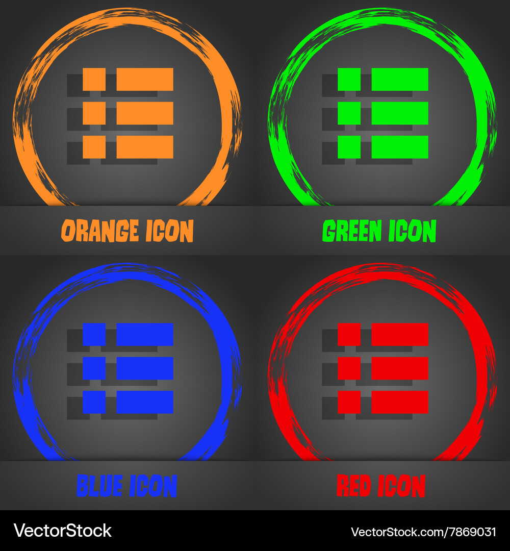 List menu app icon fashionable modern style Vector Image
