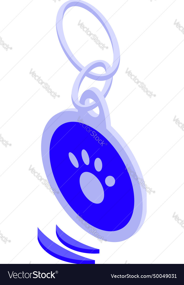 Pet id microchip icon isometric teg reader Vector Image