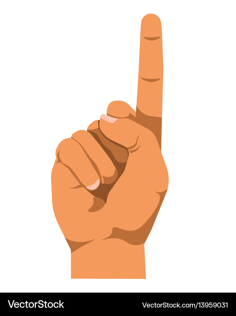 Realistic of arm pointing Royalty Free Vector Image