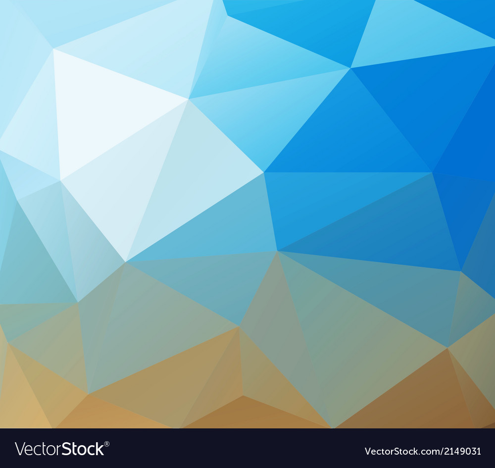 Triangle background Blue polygons Royalty Free Vector Image