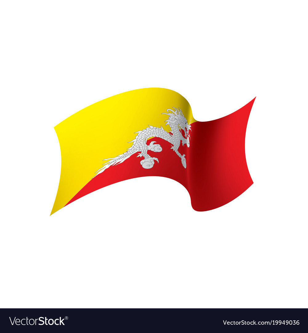 Bhutan flag Royalty Free Vector Image - VectorStock