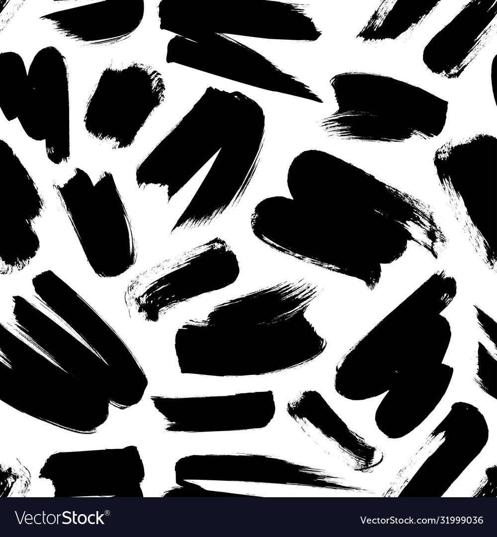 Brush strokes seamless pattern Royalty Free Vector Image