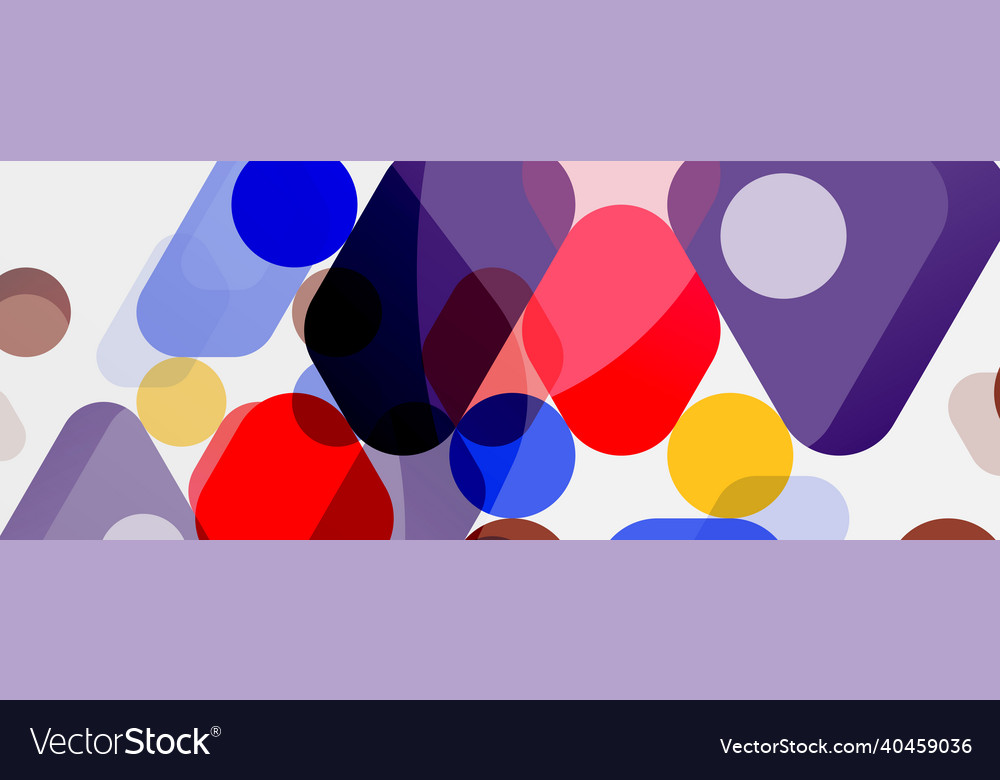 Color bubbles and rounded geometric shapes Vector Image
