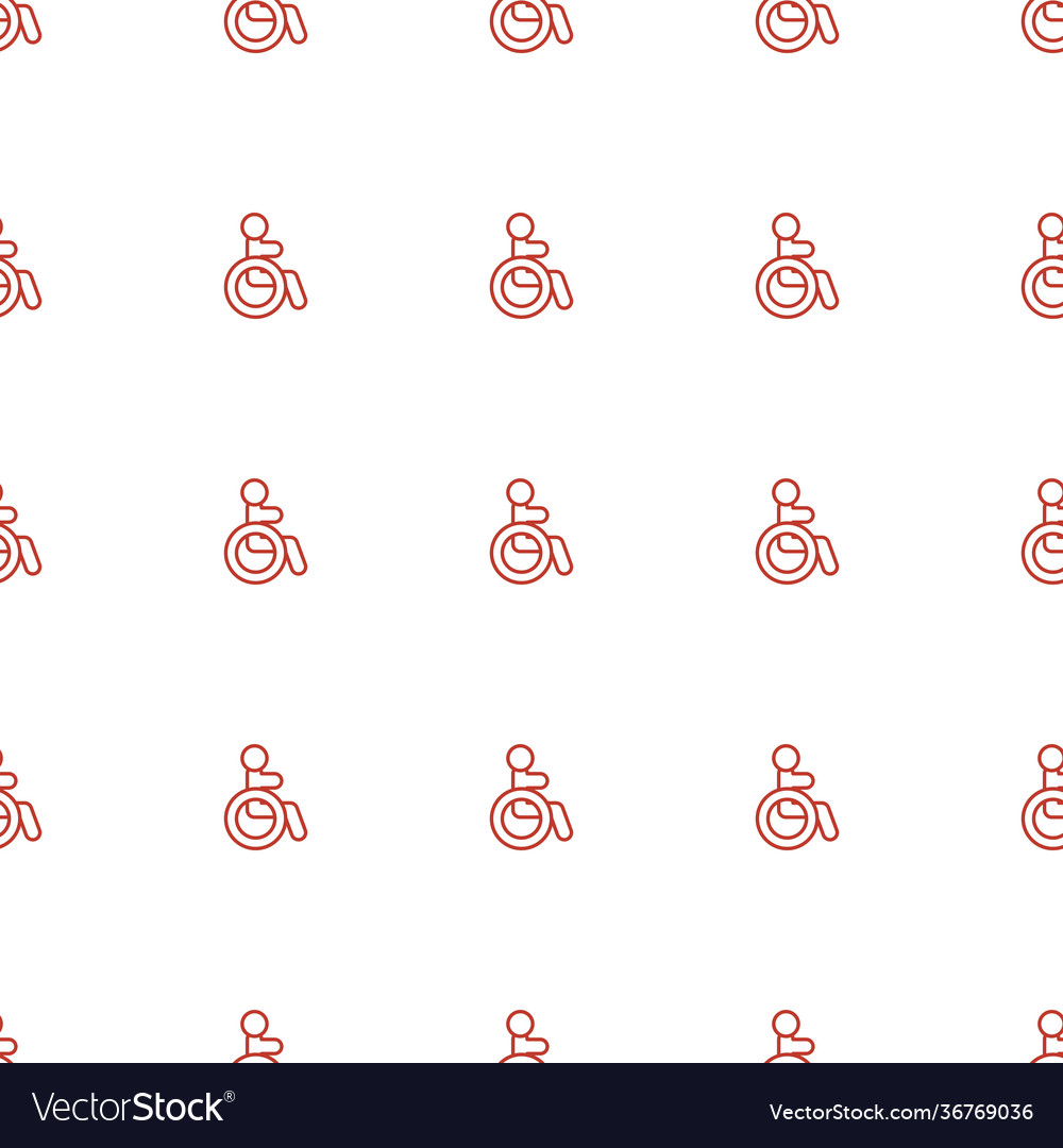 Disabled icon pattern seamless white background Vector Image