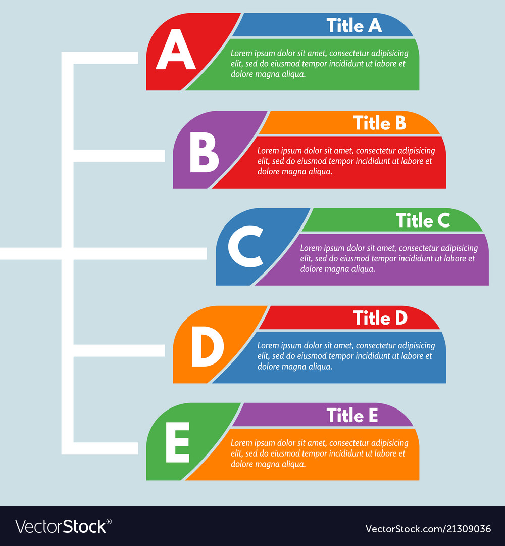 Five steps infographic design elements Royalty Free Vector