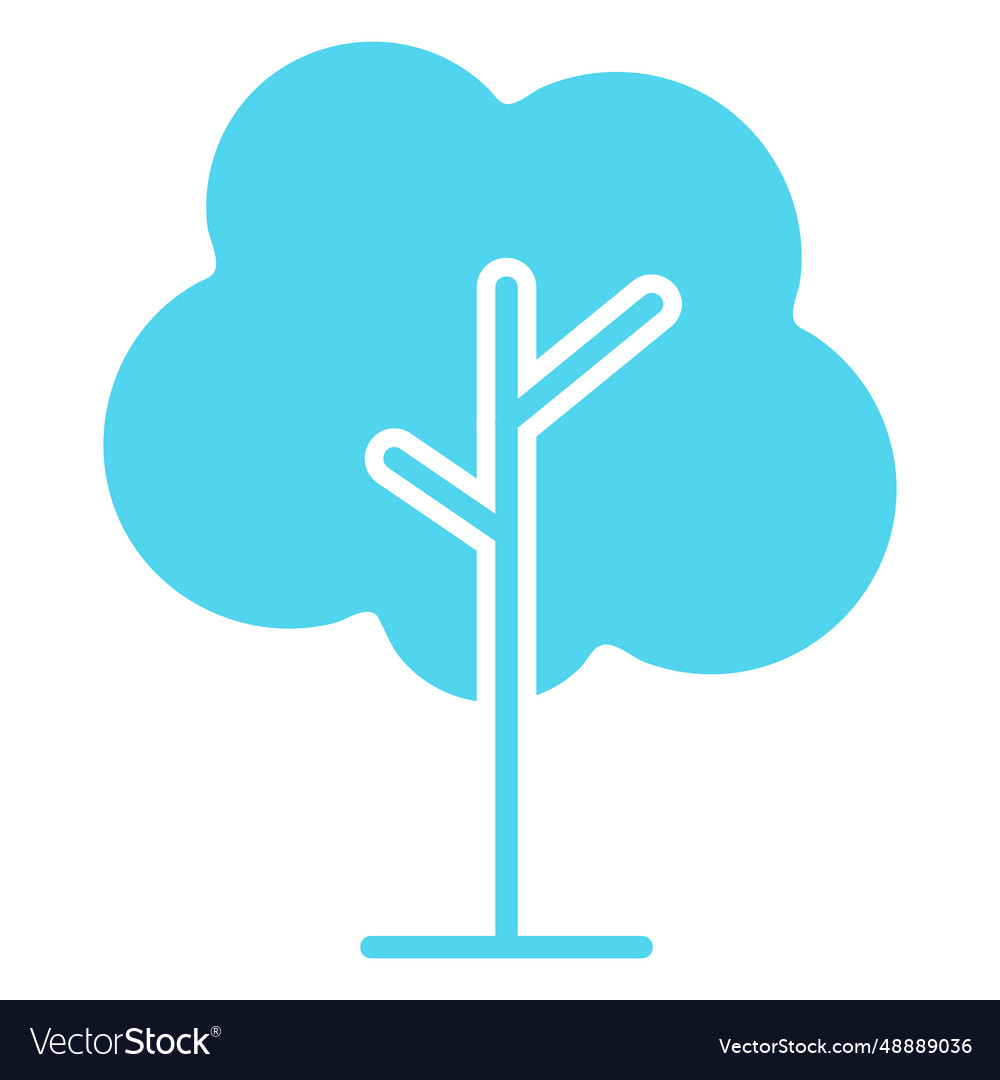 Icon tree cut out Royalty Free Vector Image - VectorStock