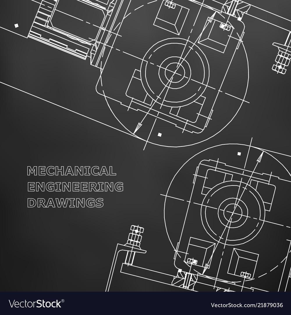Mechanical engineering the drawing technical Vector Image