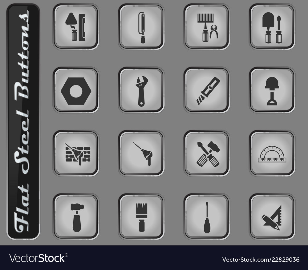 Work tools icons set Royalty Free Vector Image