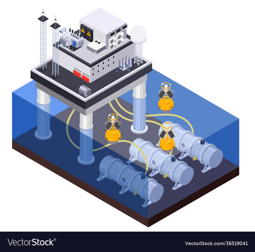 Data center isometric composition Royalty Free Vector Image