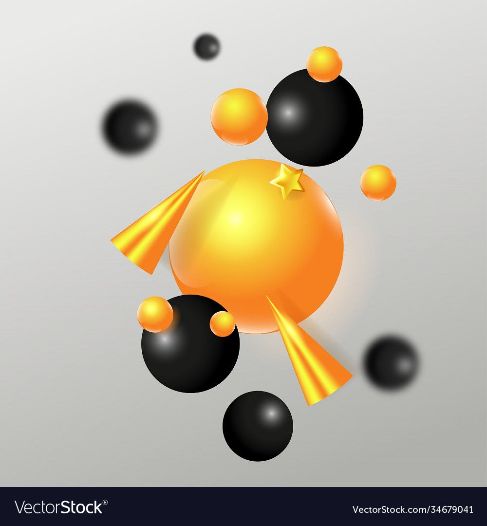 Festive levitating composition Royalty Free Vector Image