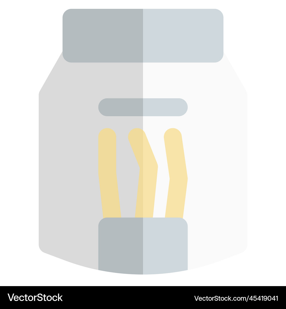 Grissini torinesi crispy snack stored Royalty Free Vector
