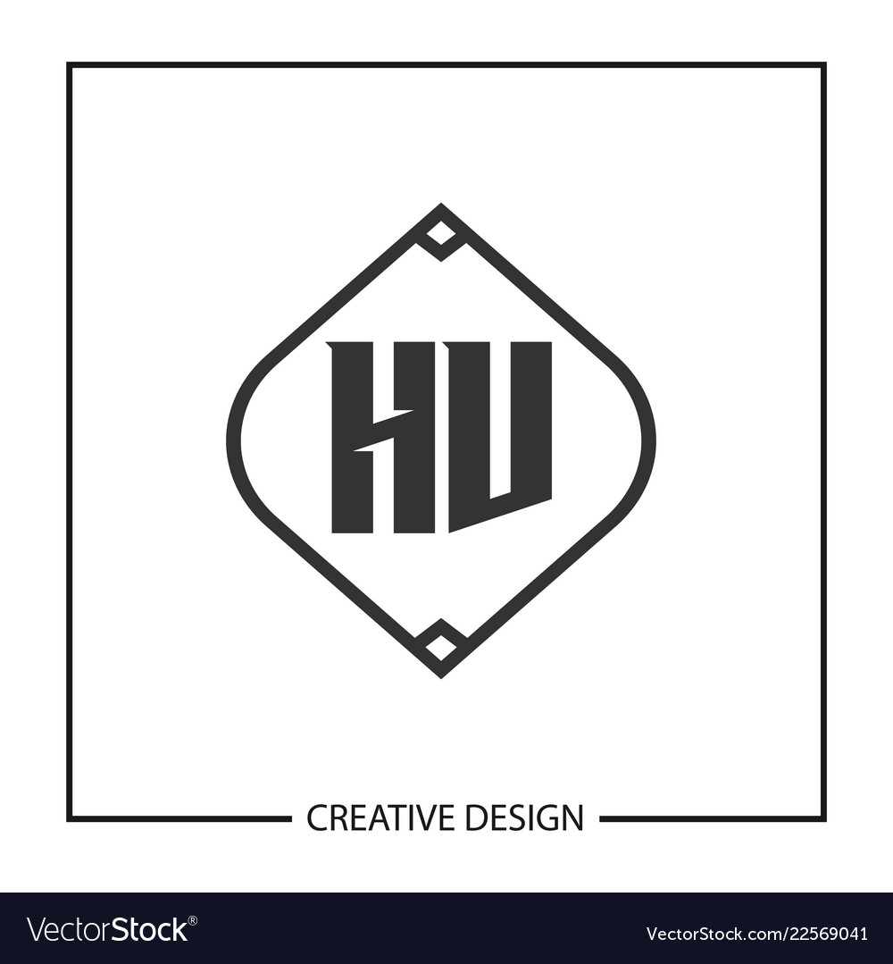 Initial hv letter logo template design Royalty Free Vector