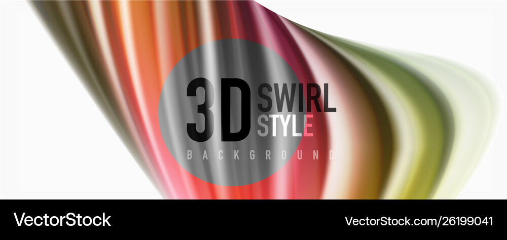 Modern liquid color flow on white - colorful Vector Image