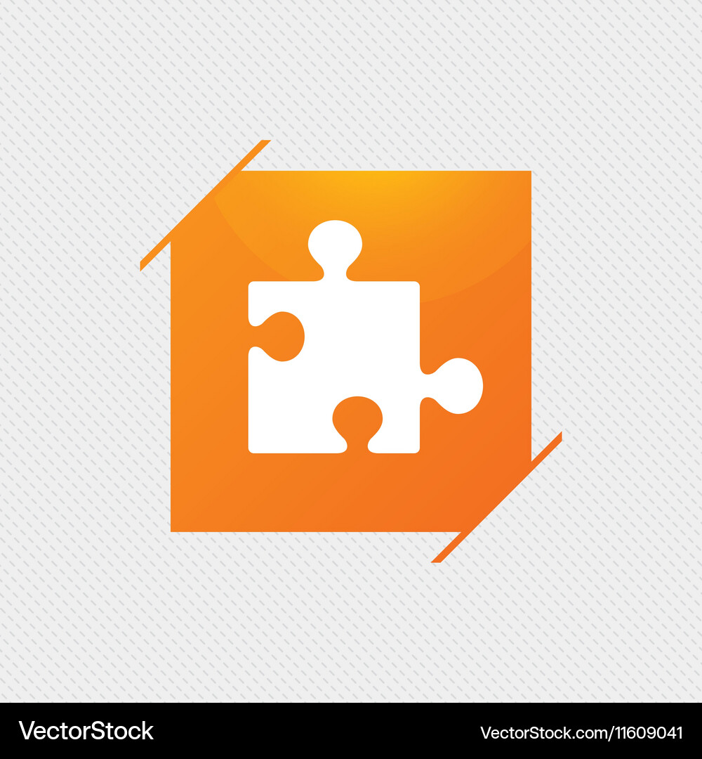 Puzzle piece sign icon strategy symbol Royalty Free Vector