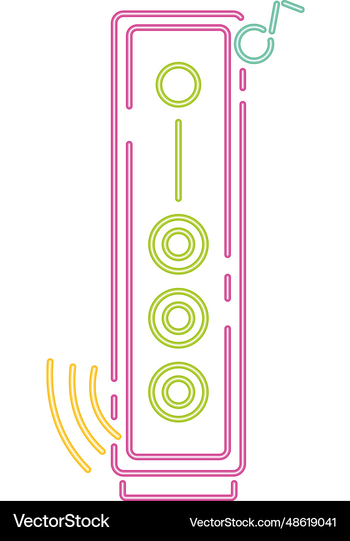 Speaker Music Neon Studio Icon Royalty Free Vector Image