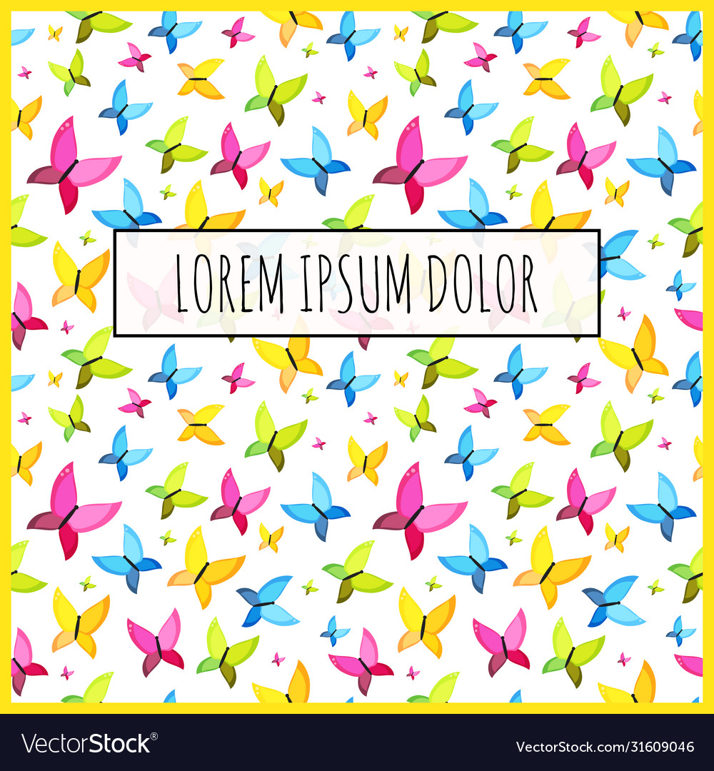 Abstract spring pattern with frame and sample text