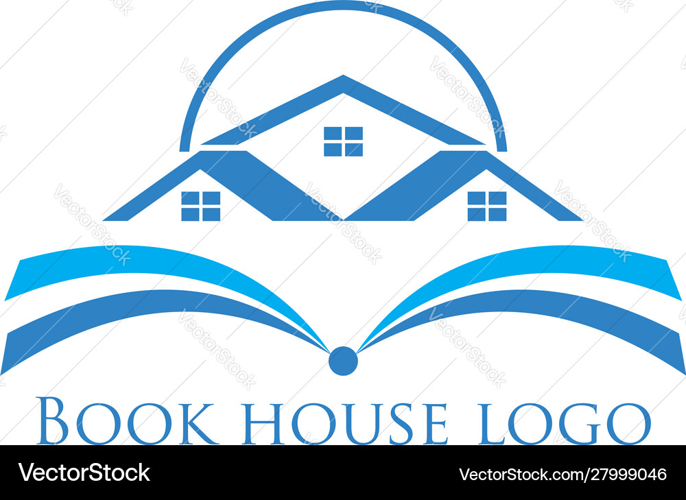 Book-house-logo-design Royalty Free Vector Image