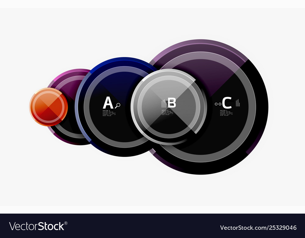 Circular pattern abstract circles composition Vector Image