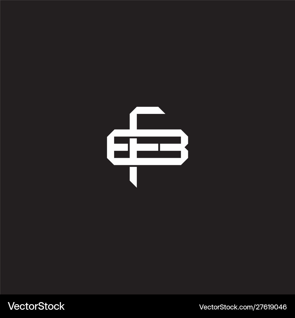 Fb initial letter overlapping interlock logo Vector Image