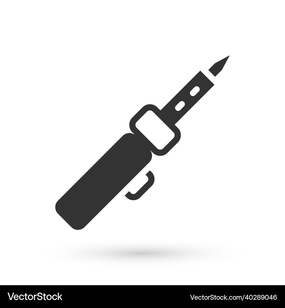 Grey soldering iron icon isolated on white Vector Image