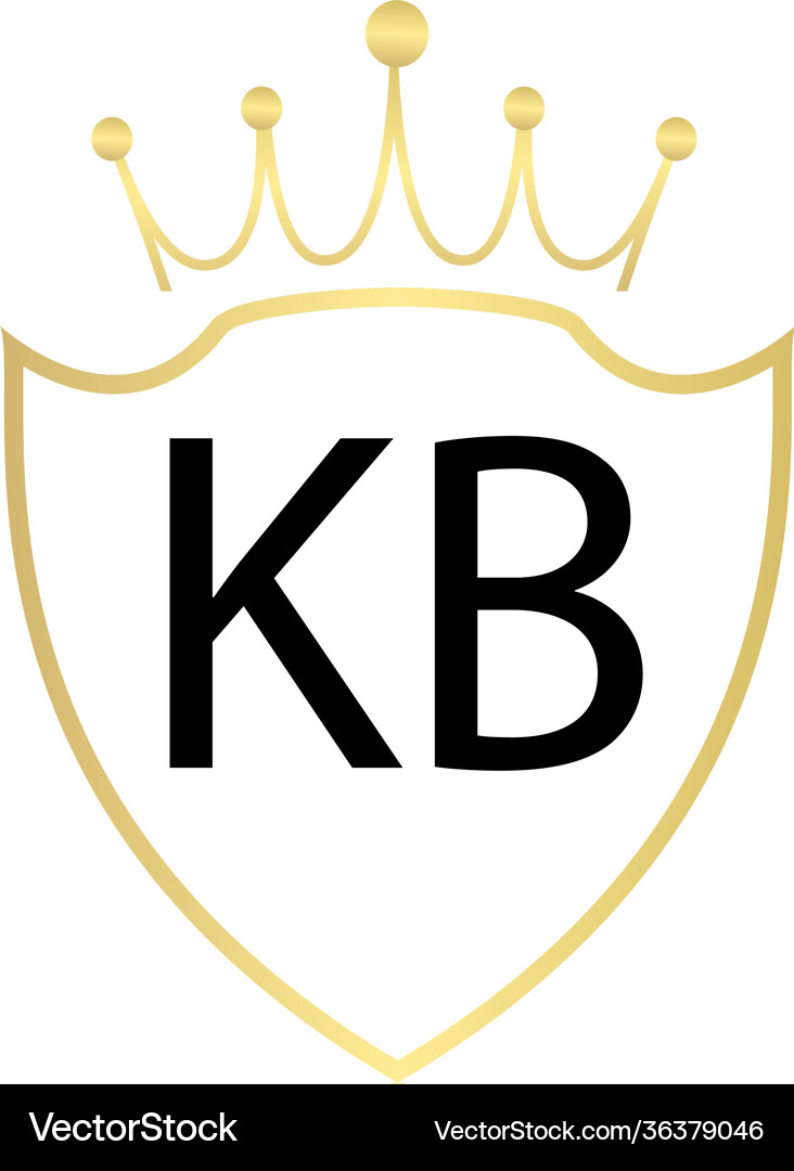 Kb letter logo design with simple style Royalty Free Vector