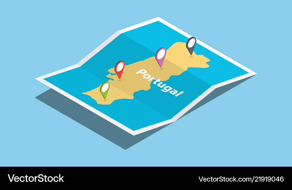 Potugal explore maps country nation Royalty Free Vector