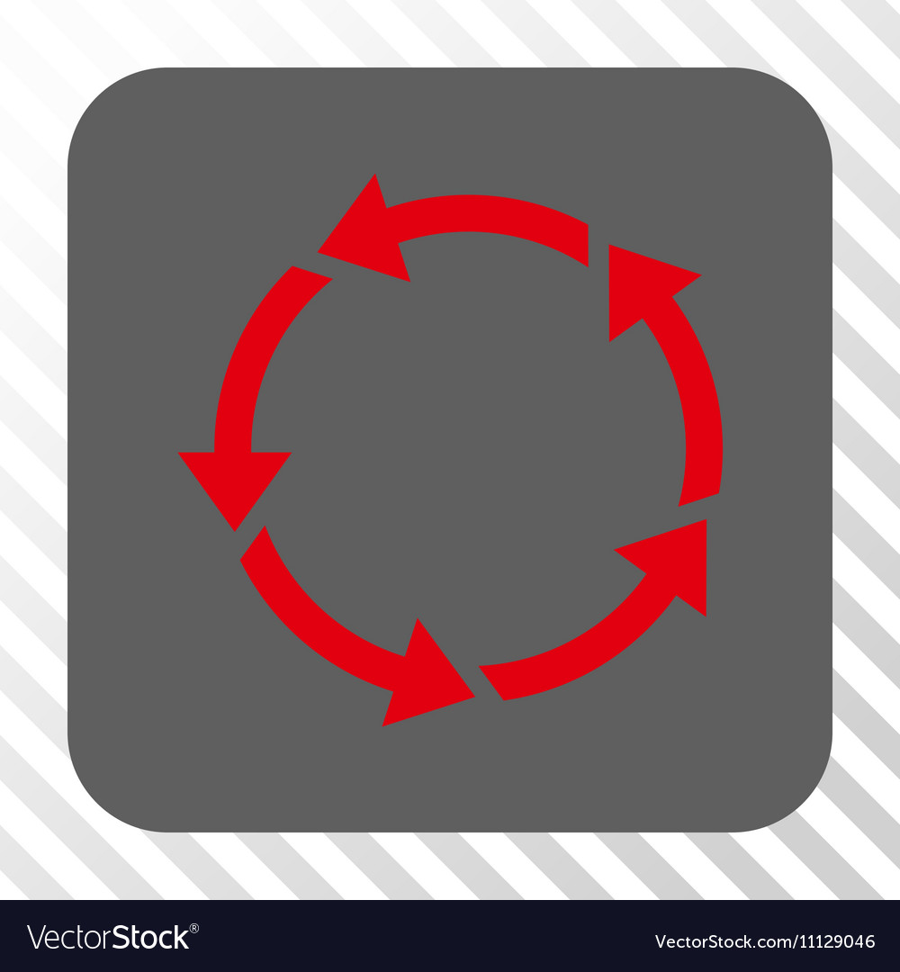 Rotation rounded square button Royalty Free Vector Image