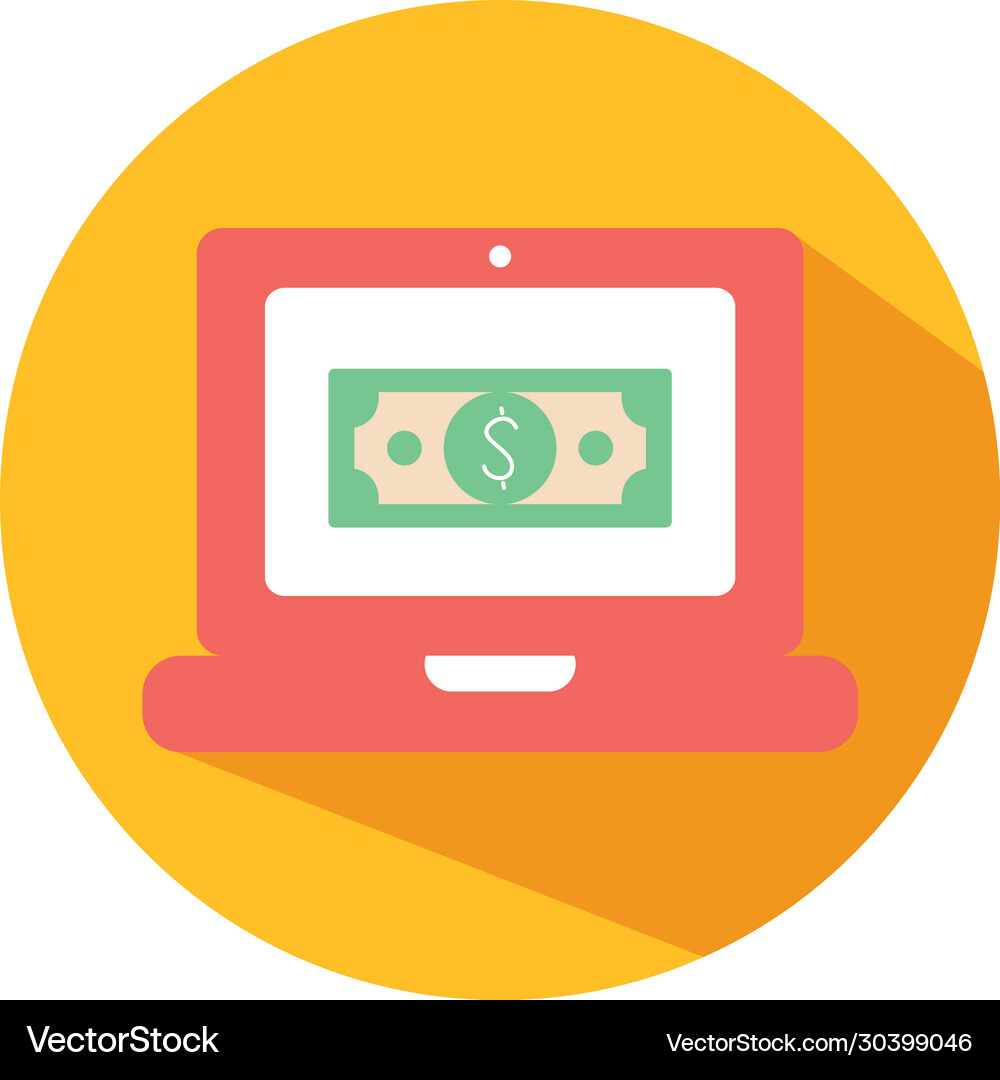 Shopping online concept laptop computer Royalty Free Vector
