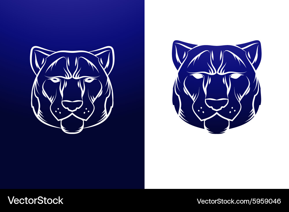 Vintage tiger label Retro design graphic Vector Image