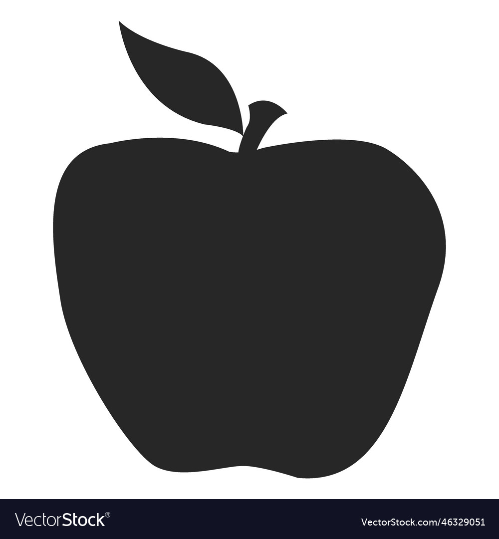 Apple icon silhouette Royalty Free Vector Image