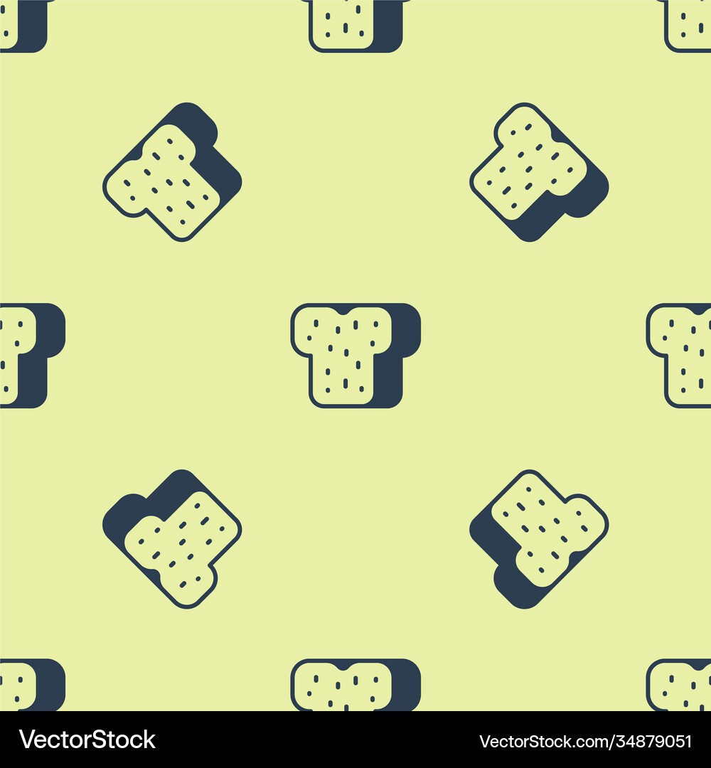 Blue bread toast for sandwich piece roasted Vector Image