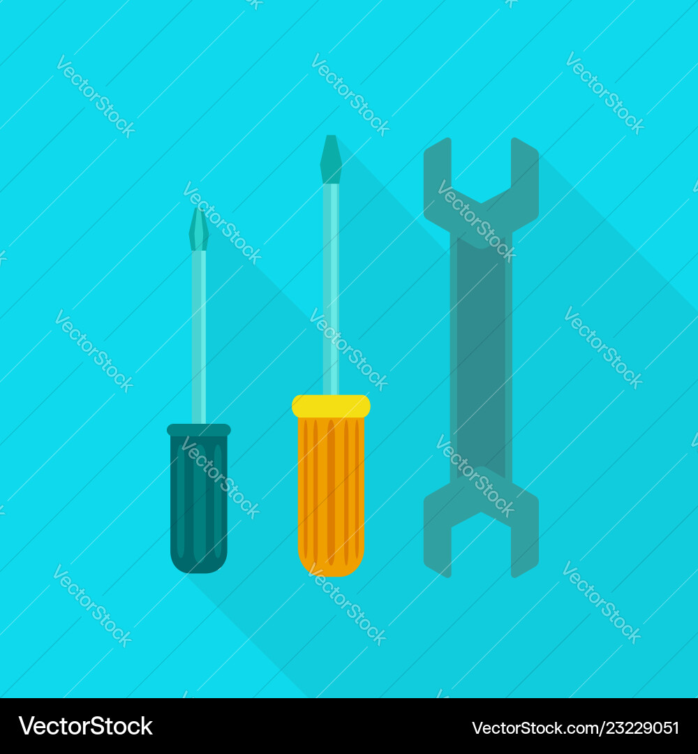 Electric repair kit icon flat style Royalty Free Vector