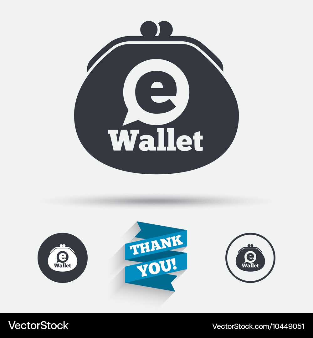Ewallet sign icon electronic wallet symbol Vector Image