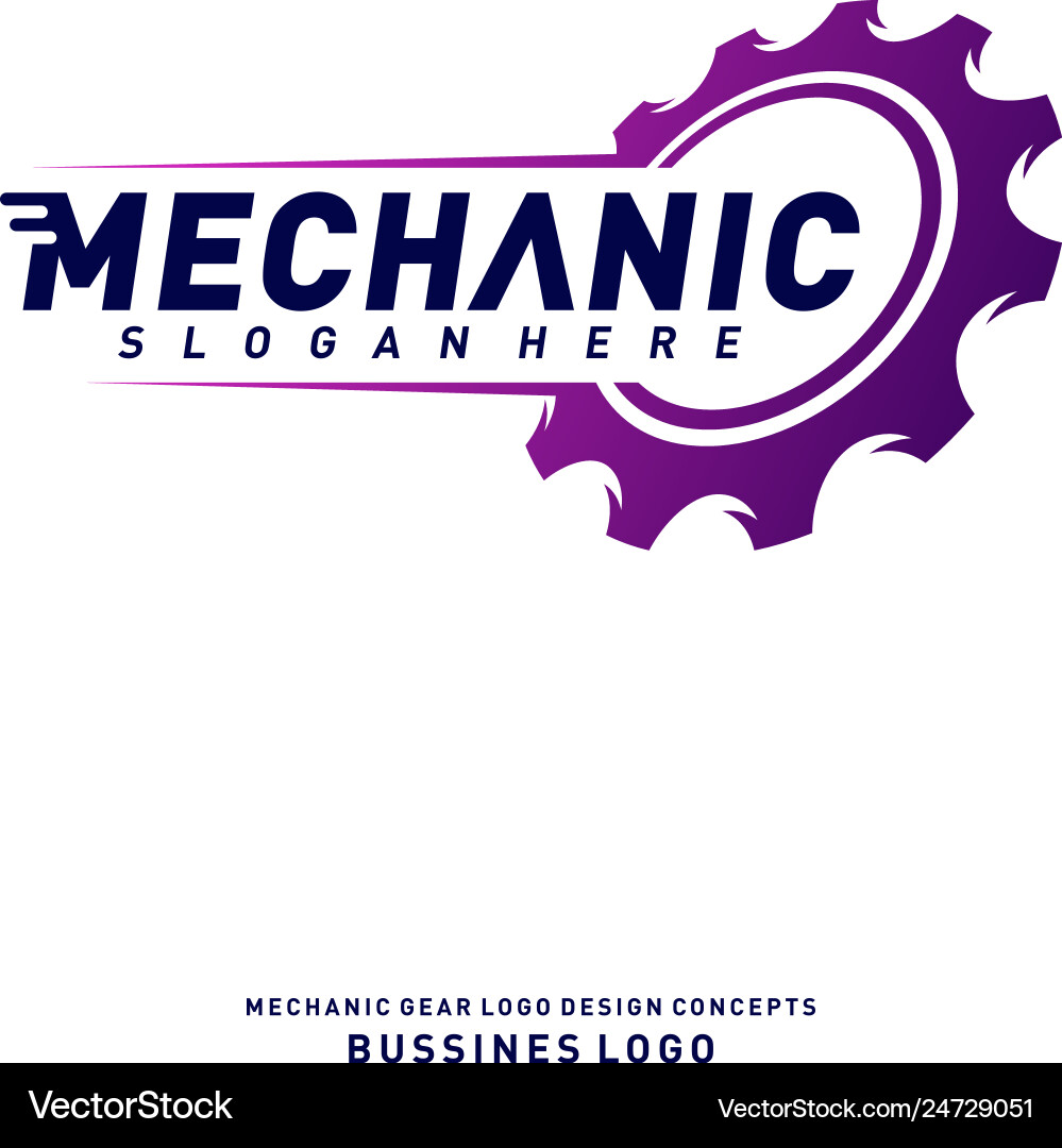 Gear logo design concepts mechanical gear logo Vector Image