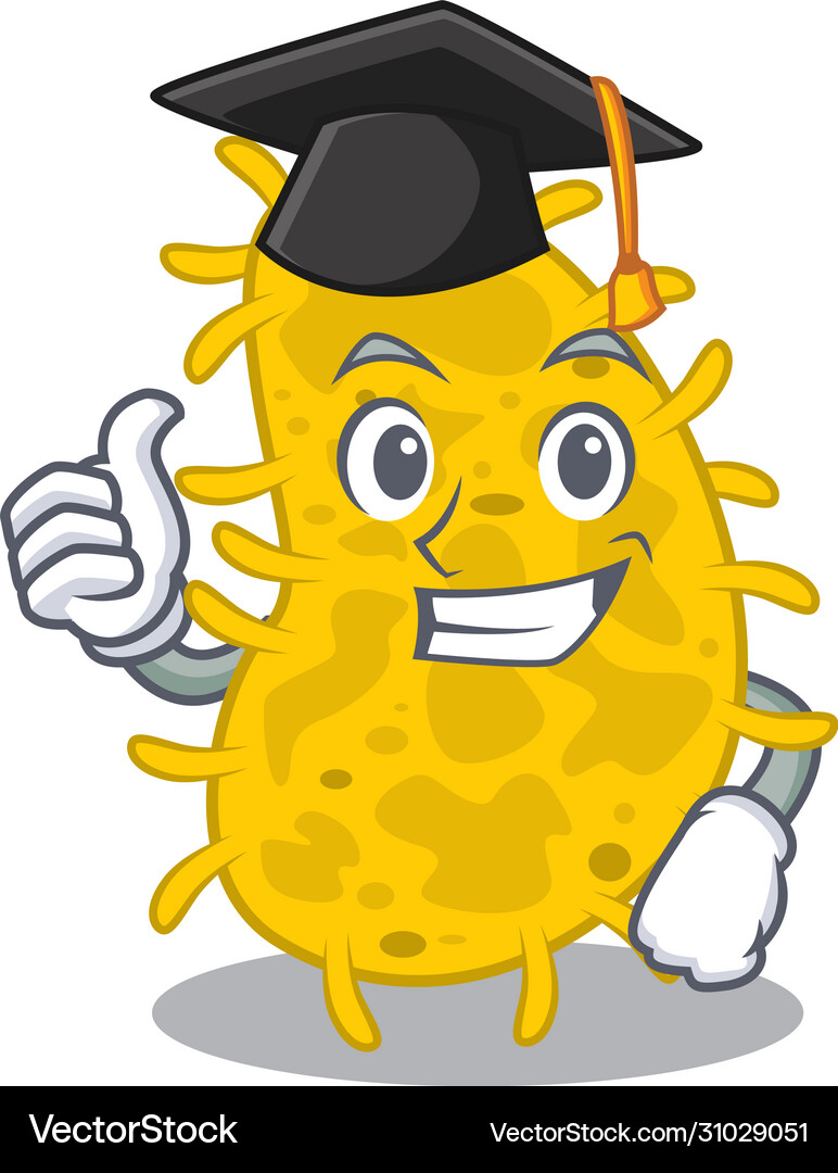 Happy face bacteria spirilla in black Royalty Free Vector