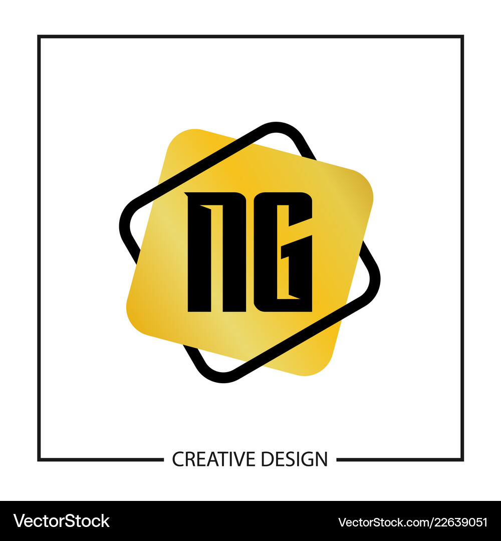 Initial letter ng logo template design Royalty Free Vector
